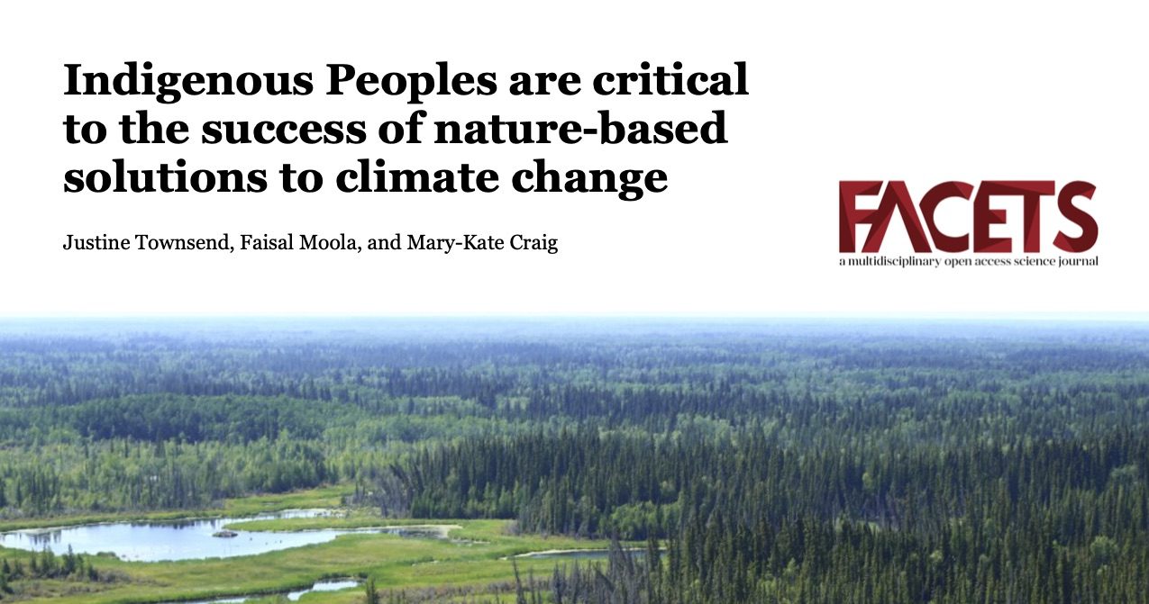 Indigenous Peoples are critical to the success of nature-based ...